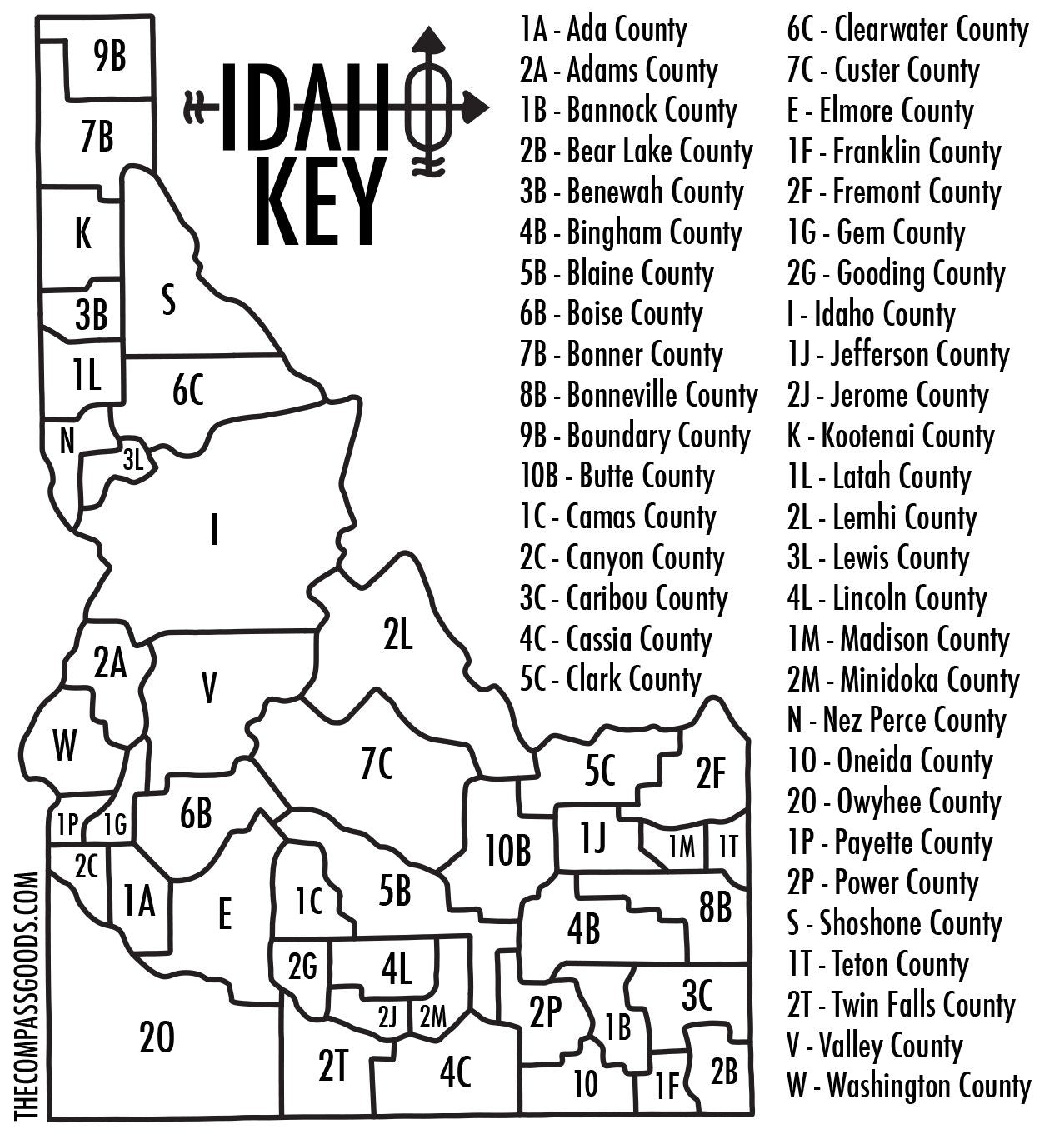 Lost Little Things - Idaho Counties Puzzle – BANANA ink